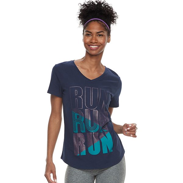 Womens Tek Gear® Dry Tek V Neck Tee