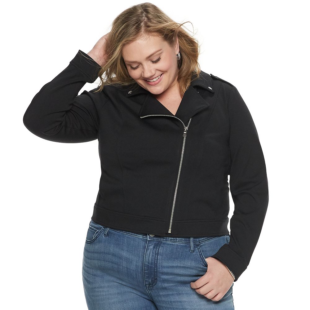 Plus Size EVRI Ponte Moto Jacket