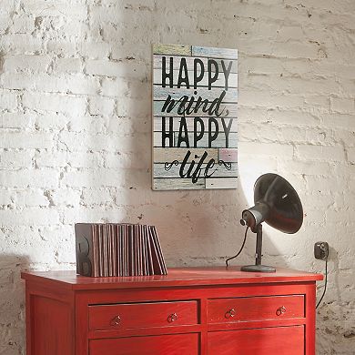 Stonebriar "Happy Mind, Happy Life" Wall Decor