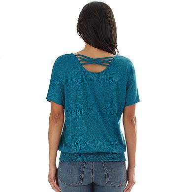 Women's Apt. 9® Smocked Lattice Back Top