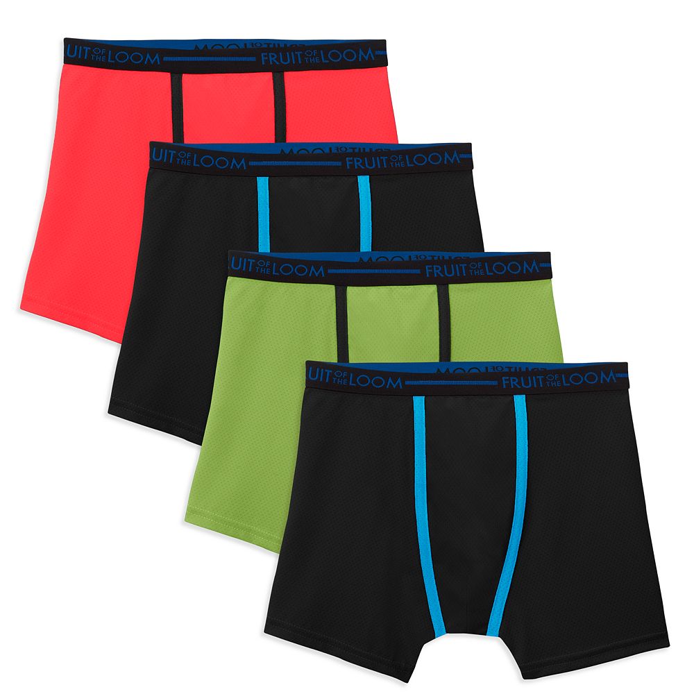 Boys 4-20 Fruit of the Loom® Signature Breathable 4-Pack Boxer Briefs