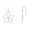 PRIMROSE Sterling Silver Wire Flower Drop Earrings