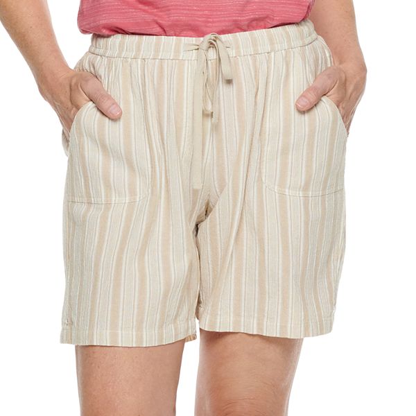 Women's Croft & Barrow® Pull-on Sheeting Shorts