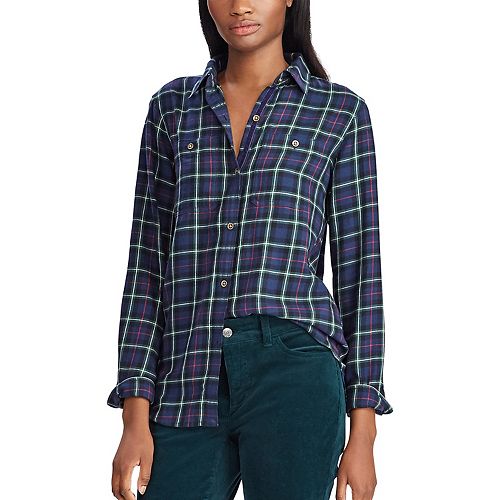 Womens Chaps Plaid Shirt