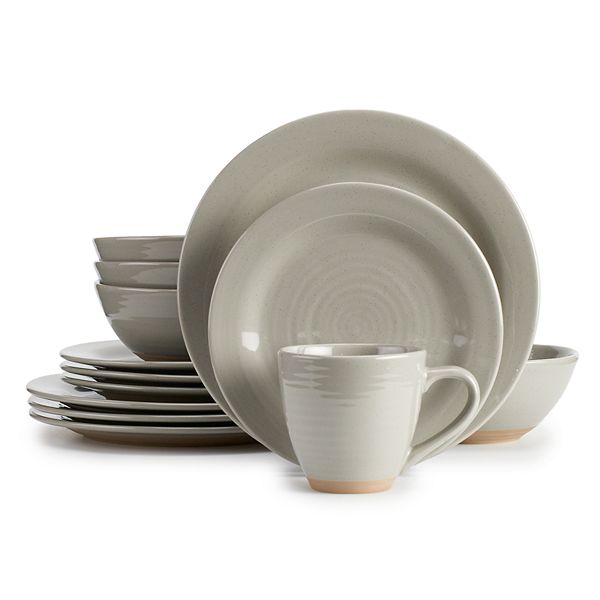 Food Network™ Farmstead 16-pc. Dinnerware Set - Gray – BrickSeek