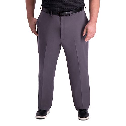 Big And Tall Haggar® Premium Comfort Khaki Classic Fit Flat Front Hidden