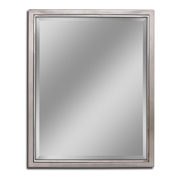 Head West Classic Brushed Nickel Chrome Wall Mirror