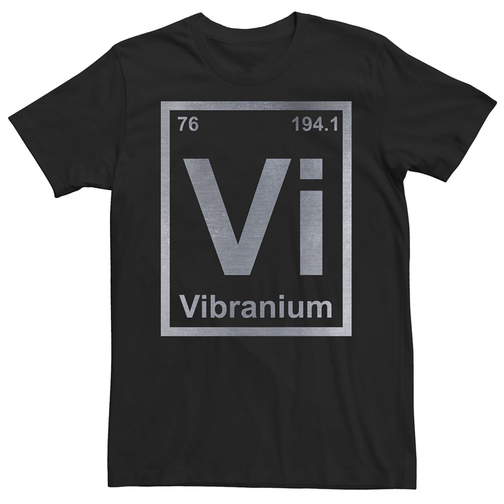 Men's Marvel Vibranium Element Black Graphic Tee