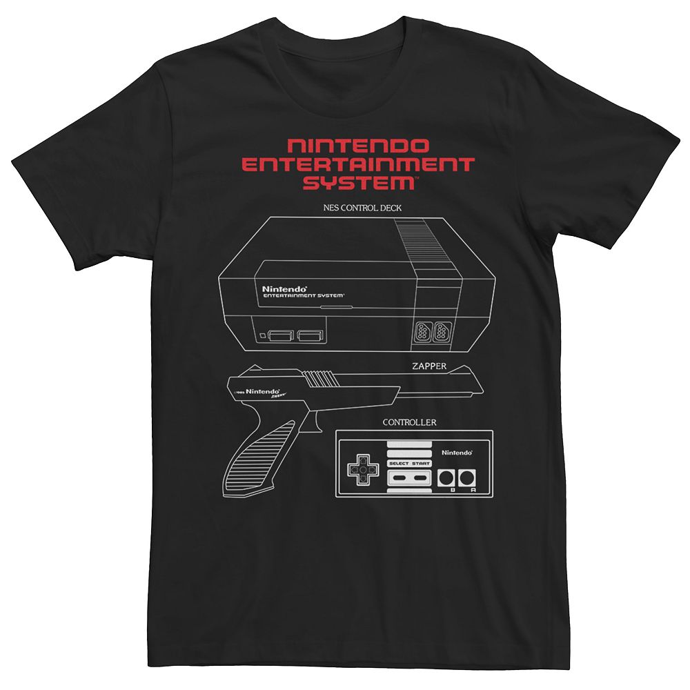 Men's NES Zapper Schematic Tee