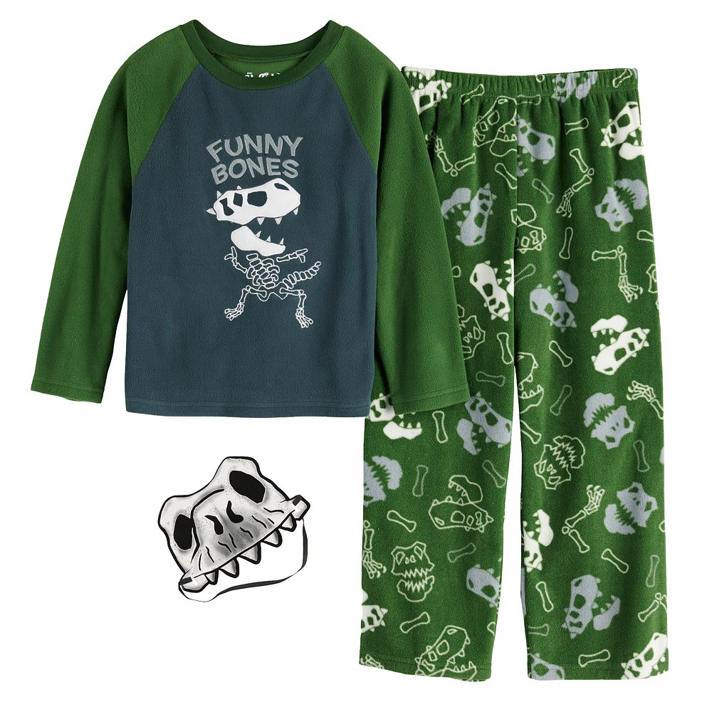 Boys 6-12 Up-Late Space 2-Piece Pajamas & Mask Set