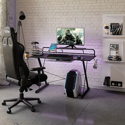 Techni Sport Black Computer Gaming Desk