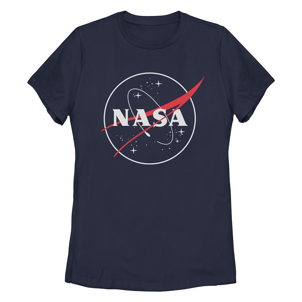 Juniors' NASA Outline Logo Tee