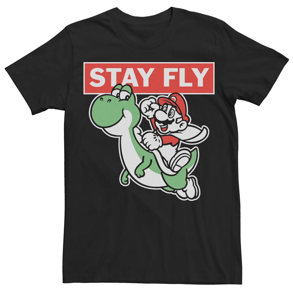 Men's Super Mario Bros Yoshi Stay Fly Graphic Tee