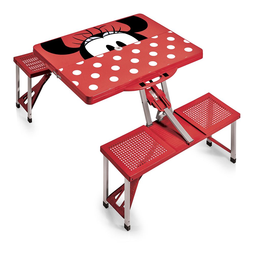 Disney's Minnie Mouse Portable Folding Table with Seats by Picnic Time