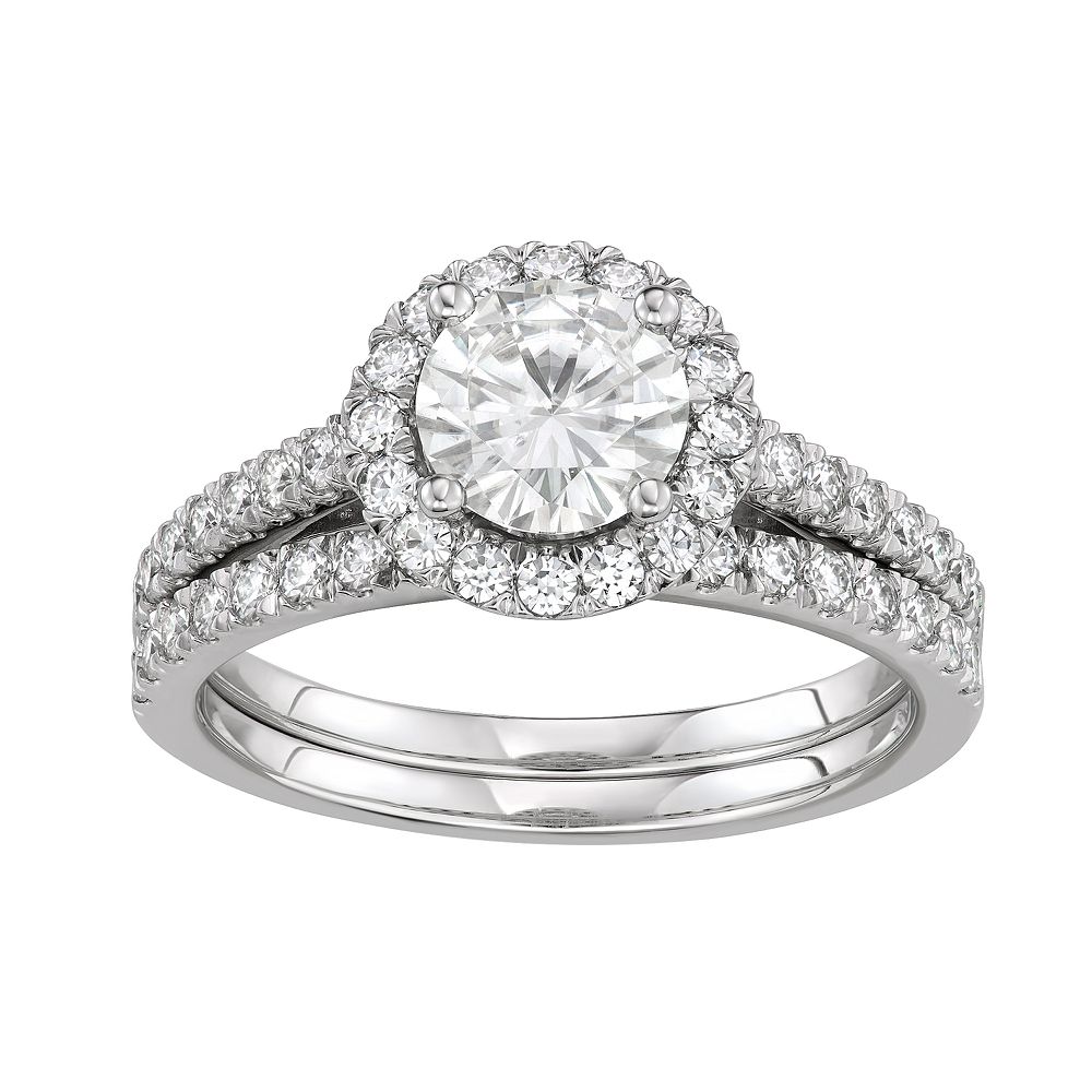 Charles & Colvard 14K White Gold 1-3/4 Carat T.W. Lab-Created ...