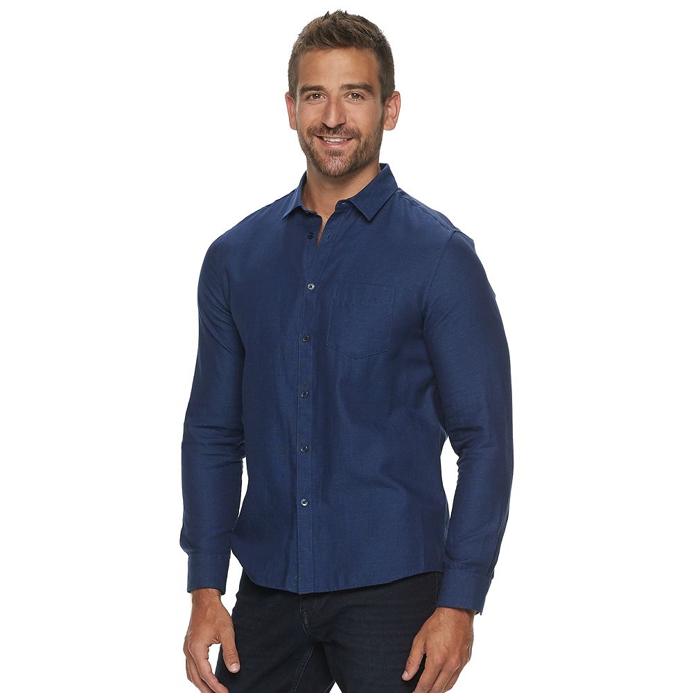 Men's Marc Anthony Slim-Fit Textured Solid Shirt