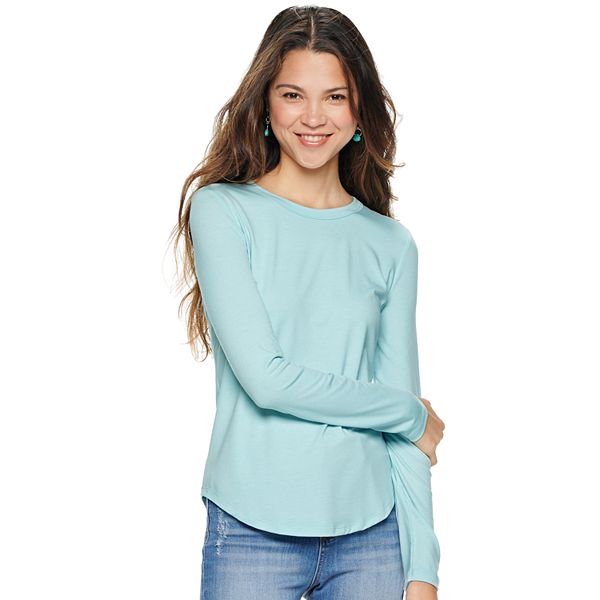 Juniors' Mudd® Long-Sleeve Crewneck Tee