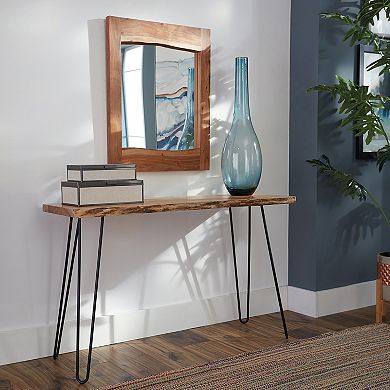 Alaterre Furniture Hairpin Console Table & Wall Mirror 2-piece Set