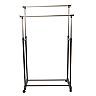 Simplify Double-Tier Adjustable Height Rolling Garment Rack