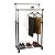 Simplify Double-Tier Adjustable Height Rolling Garment Rack