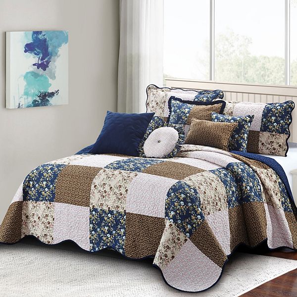Serenta Patchwork 8-Piece Bedspread and Sham Set