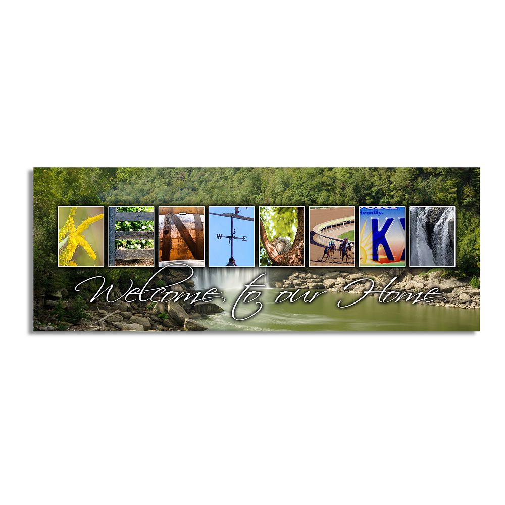 Personal-Prints "Kentucky - State Welcome" Block Mount Wall Art