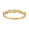 Simply Vera Vera Wang 14k Gold 1/10 Carat T.W. Diamond Twist Ring