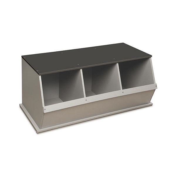 Badger Basket Three-Bin Stackable Storage Cubby
