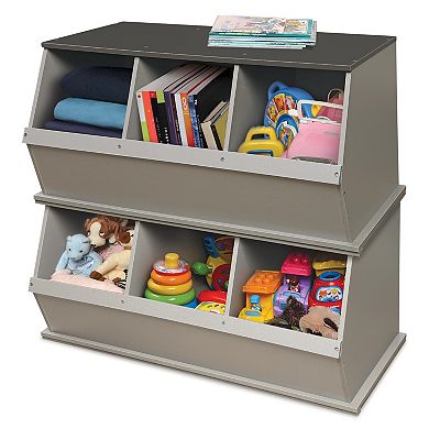 Badger Basket Three-Bin Stackable Storage Cubby