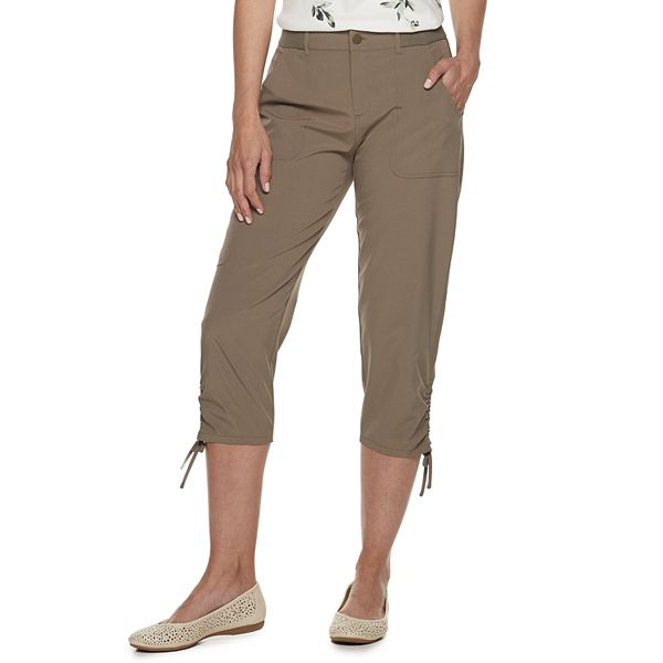 Acelitt Womens Casual Pants Capris Drawstring Elastic Waist Comfy