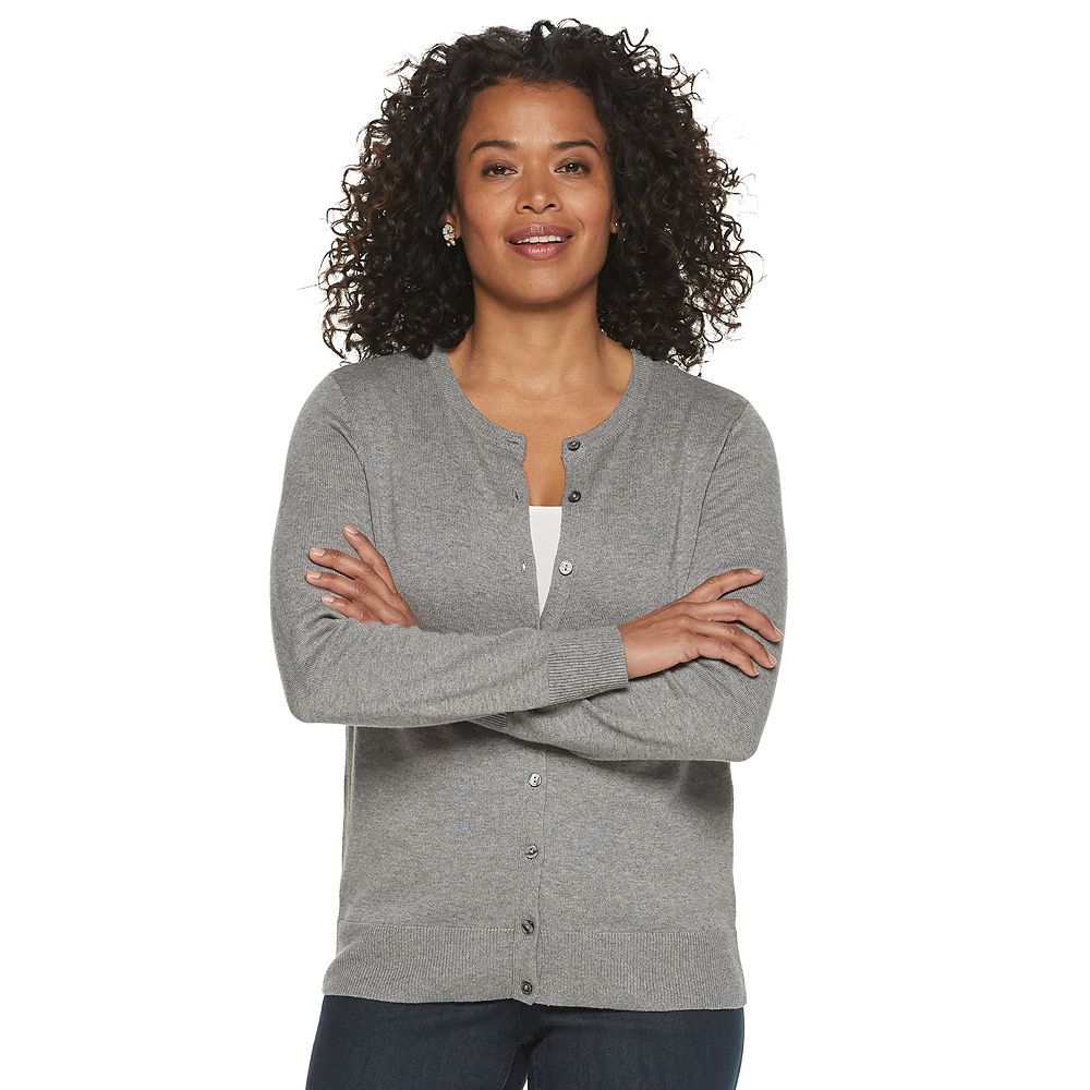 Women's Croft & Barrow® Essential Button-Front Cardigan