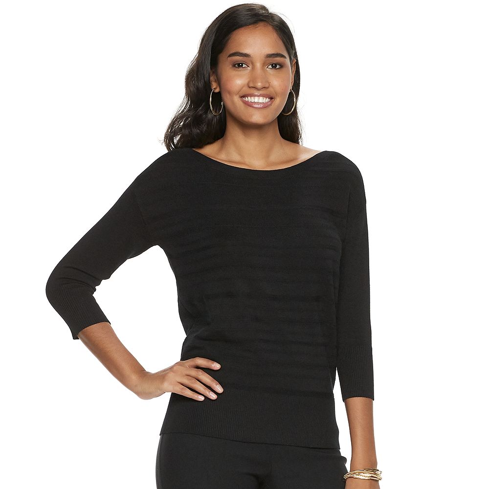 Women's Apt. 9® Banded Bottom Diamond Sweater