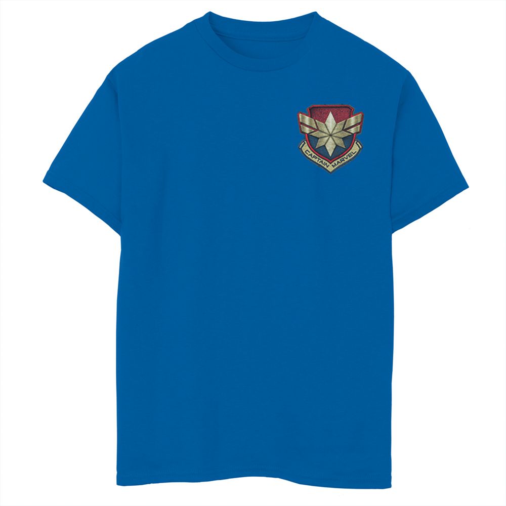 Boys' 8-20 Captain Marvel Patch Graphic Tee