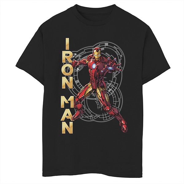 Boys' 8-20 Marvel Avengers Iron Man Tech Graphic Tee