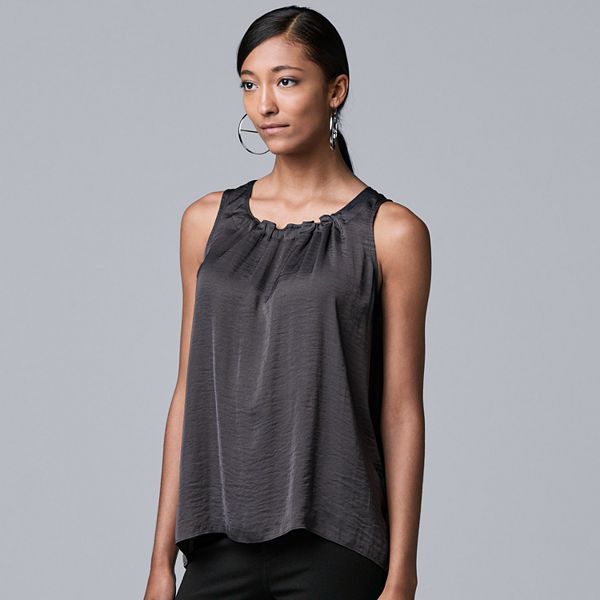 Women's Simply Vera Vera Wang Shirred Shell Top