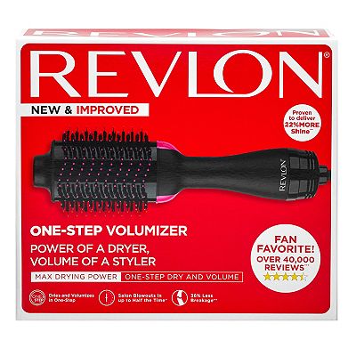 Revlon One Step Hair Dryer And Volumizer Hot Air Brush Black