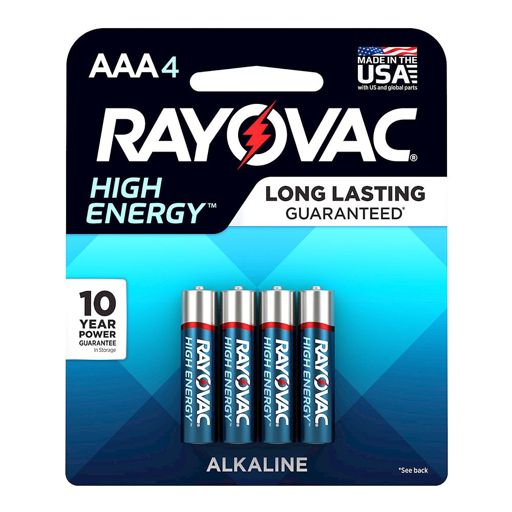 Rayovac High Energy AAA Batteires (4-Pack)