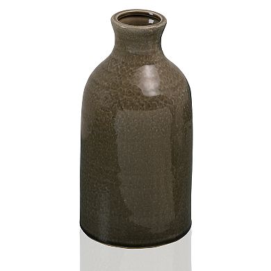 Scott Living Oasis Smooth Gray Ceramic Shoulder Vase