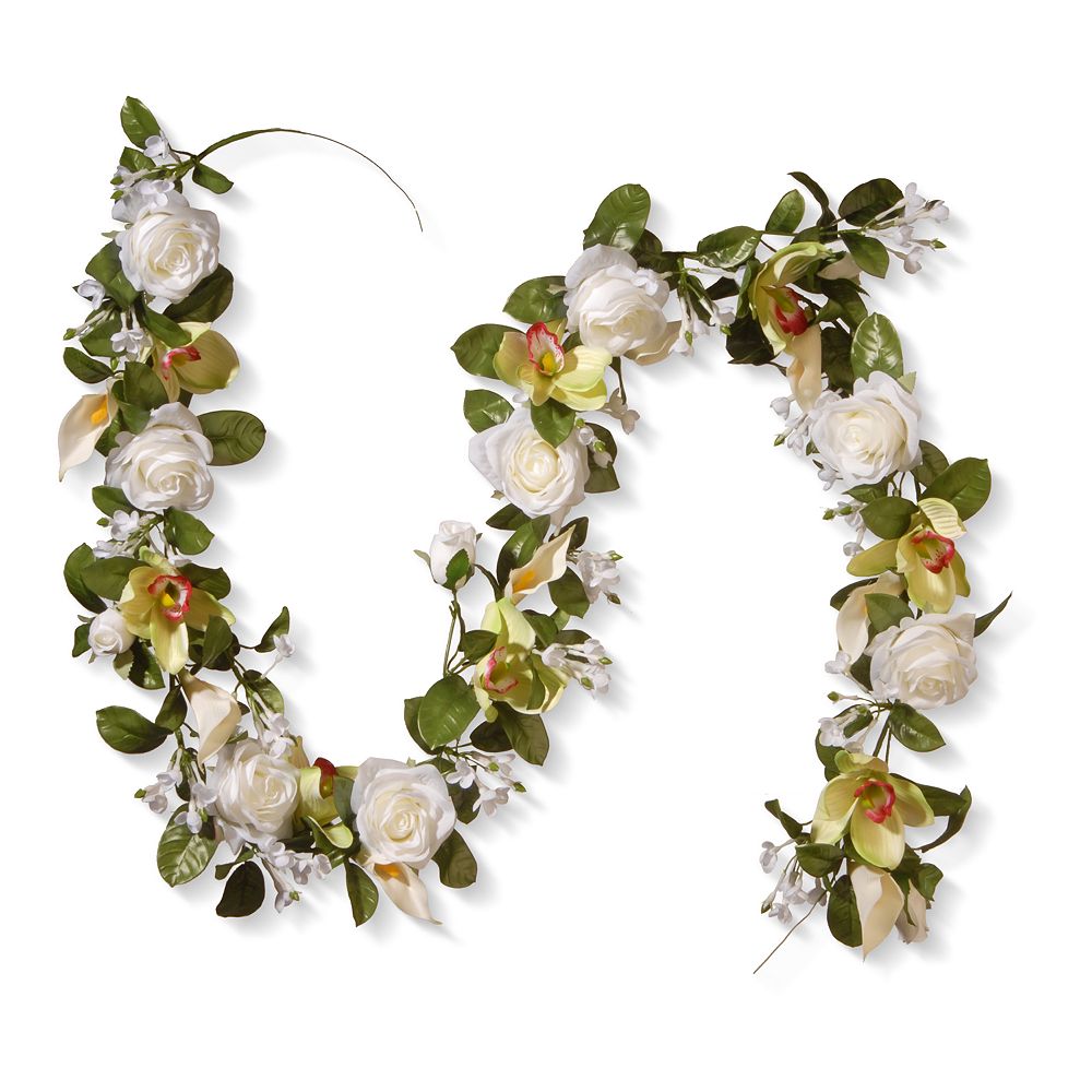 National Tree Company Artificial Spring Flowers Garland