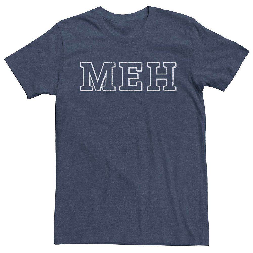 Men's Meh Outline Text Tee Shirt