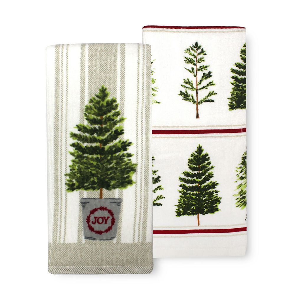 St. Nicholas Square® Striped Tree Kitchen Towel 2-pack