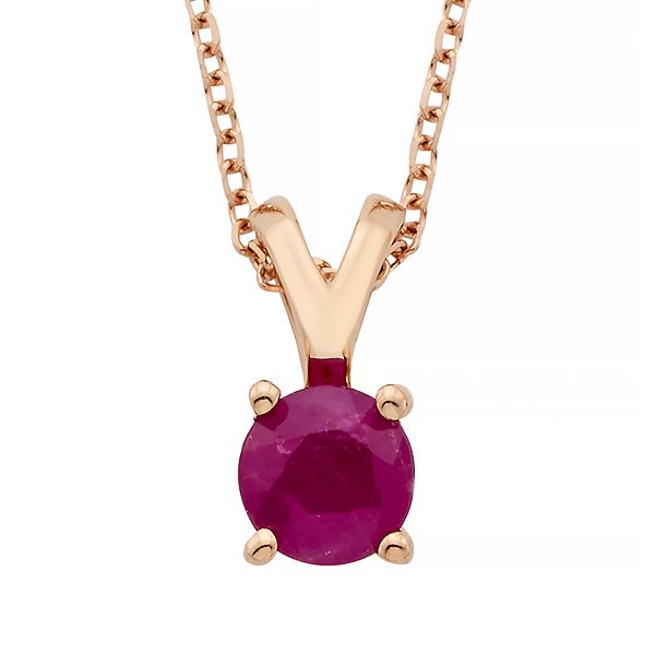 The Regal Collection 14k Gold Ruby Pendant