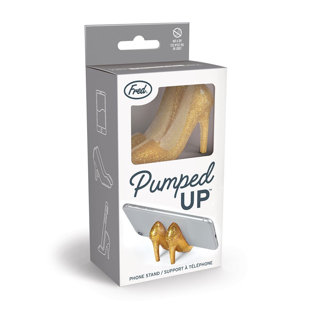 Fred Pumped Up Gold Glitter Phone Stand