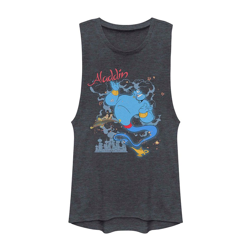 Juniors' Disney's Aladdin Genie Graphic Muscle Tank Top