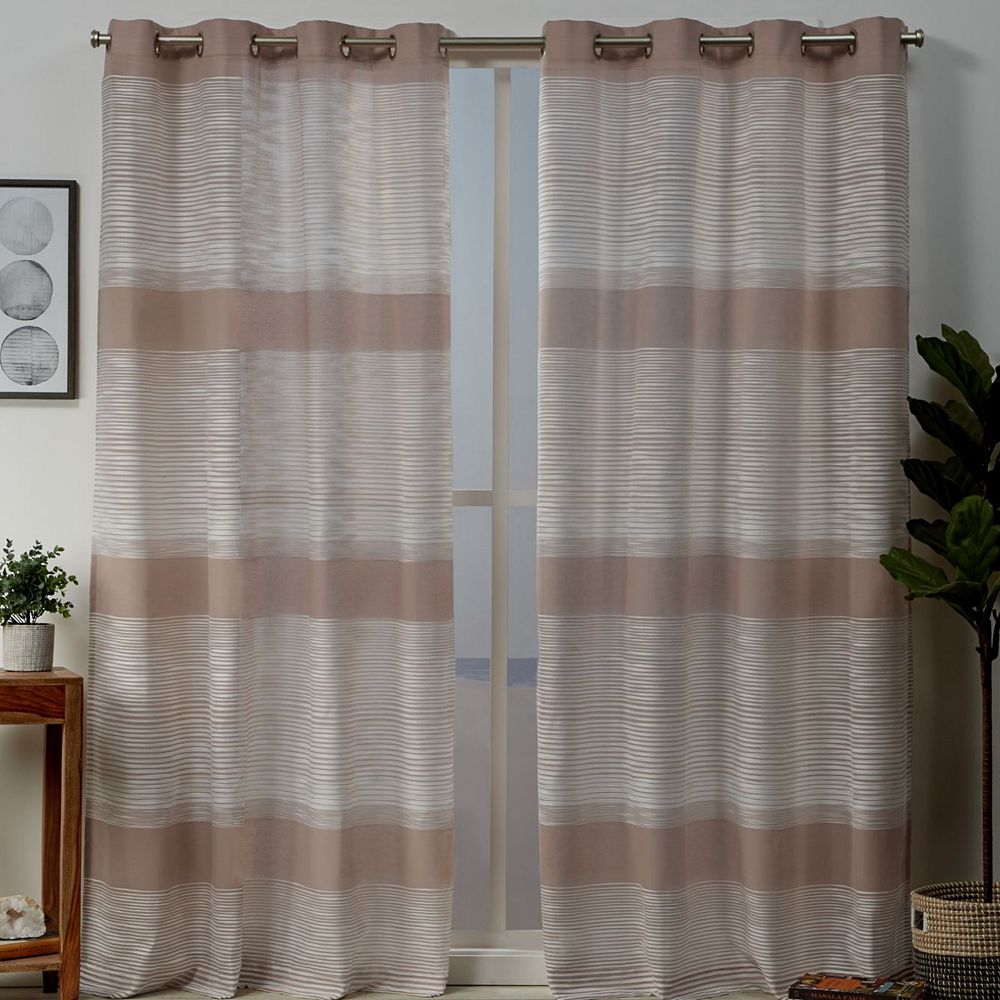 Exclusive Home 2-pack Kadomo Striped Window Curtains