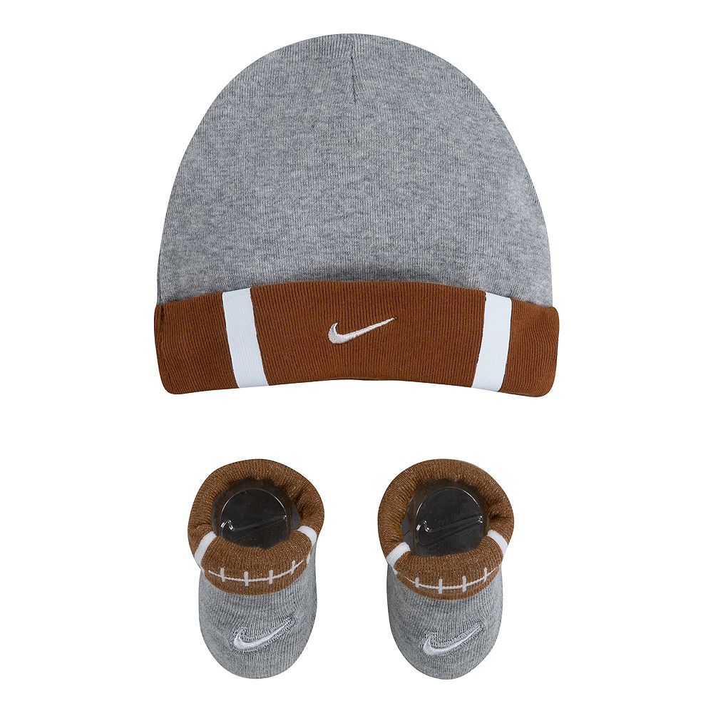 Newborn Baby Nike Football 2-Piece Foldover Beanie and Booties Set