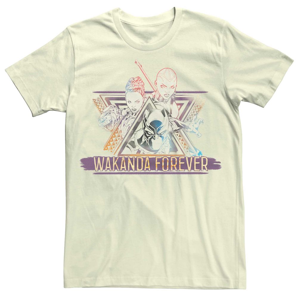 Men's Marvel Wakanda Forever Neon Colors Trio Tee