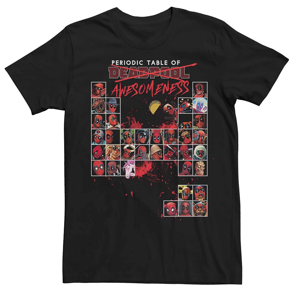 Men's Marvel Periodic Table Of Deadpool Awesomeness Tee
