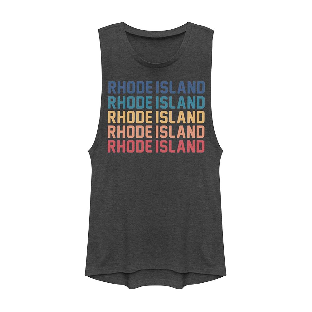 Juniors' Rhode Island Stack Graphic Muscle Tank Top