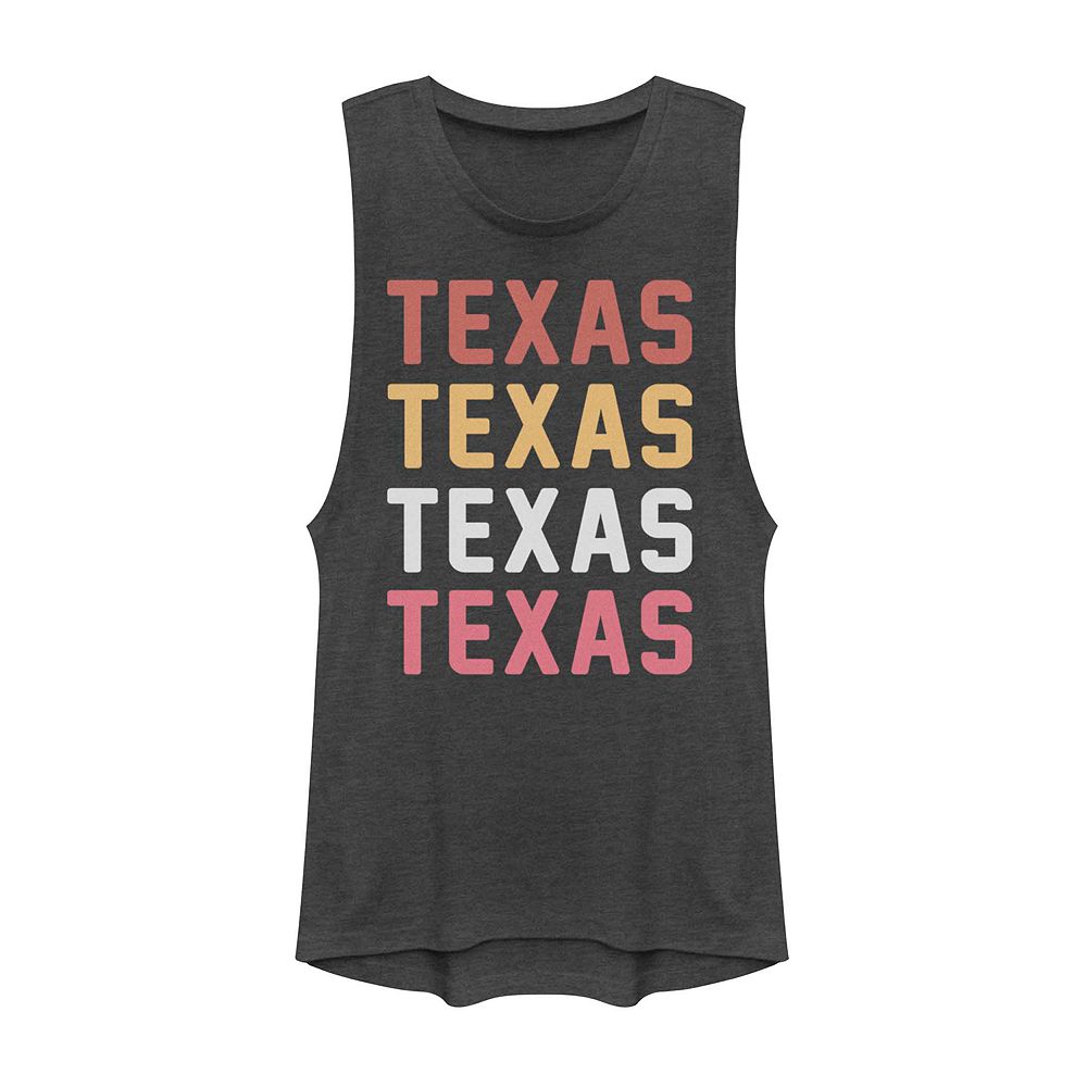 Juniors' Texas Stack Graphic Muscle Tank Top